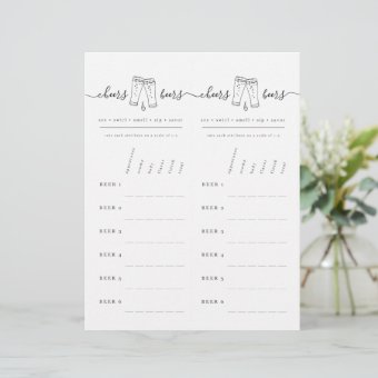 Beer Tasting Rating Scorecard Letterhead | Zazzle