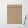 Beer Tasting Rating Scorecard on Faux Kraft Letterhead | Zazzle