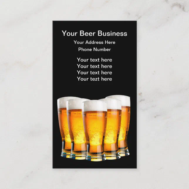 Beer Theme Beer Pilsners Business Card | Zazzle
