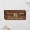 Beer Themed Brewery Wood Ticket Engagement Party Invitation | Zazzle