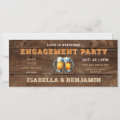 Beer Themed Brewery Wood Ticket Engagement Party Invitation | Zazzle