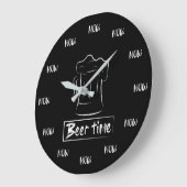Beer Time is NOW! Large Clock | Zazzle