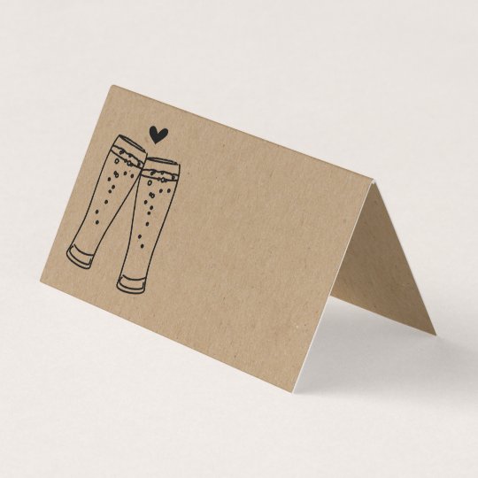 Beer Toast Folded Tent Style Place Card | Zazzle.com