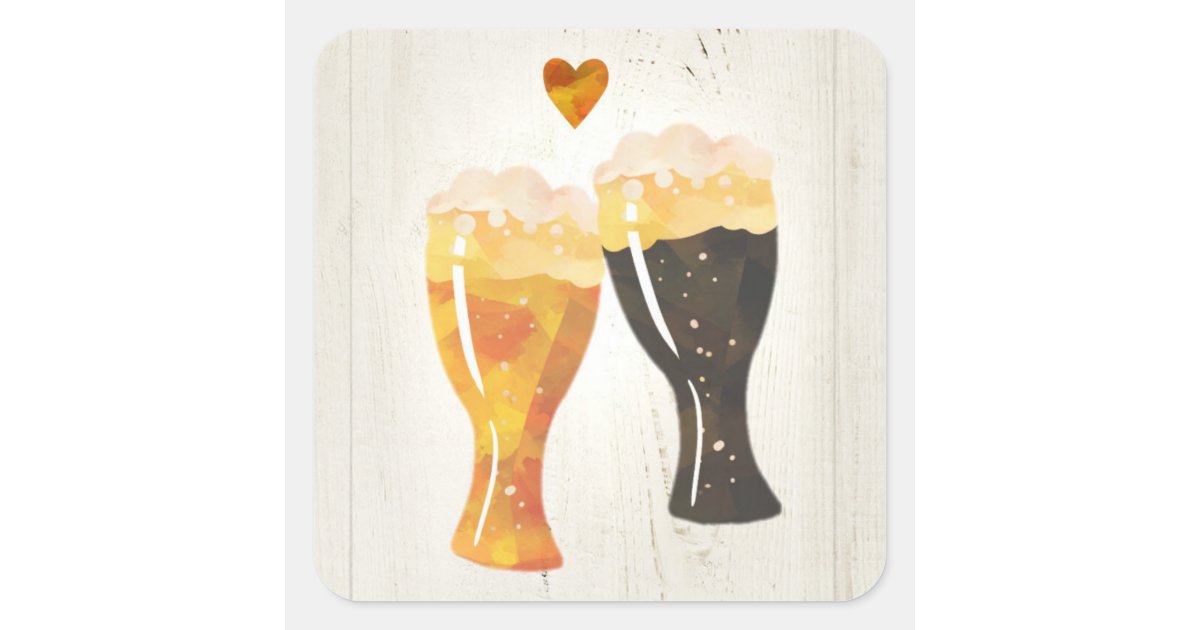 Beer Toast Sticker | Zazzle