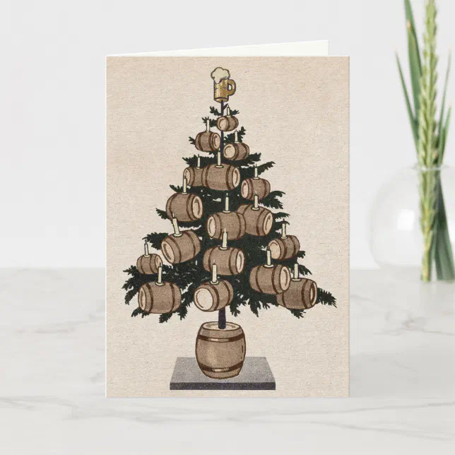 Beer Tree Christmas Card | Zazzle