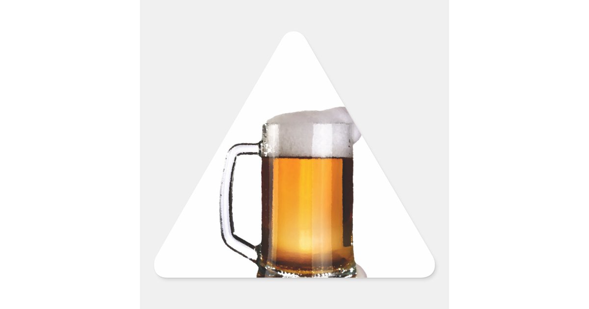 Beer Triangle Sticker | Zazzle