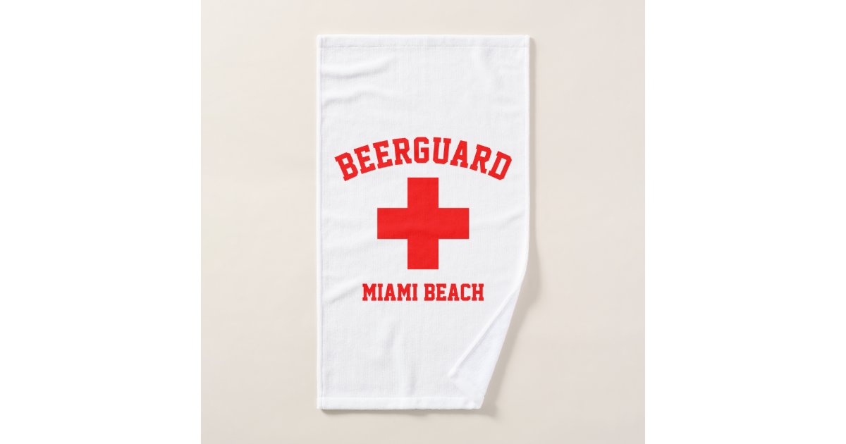 Beerguard Lifeguard Personalize Hand Towel | Zazzle