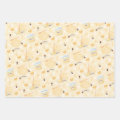 Bees and Honey Cute Wrapping Paper Sheets Set of 3 | Zazzle