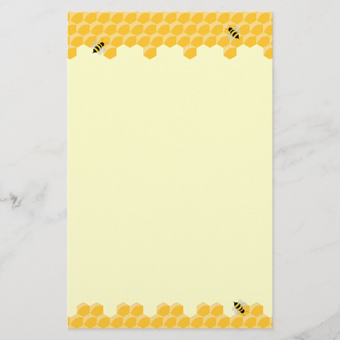 Bees And Honeycomb stationery | Zazzle