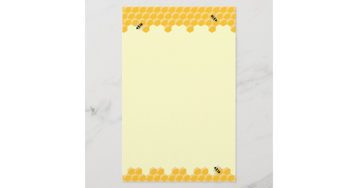 Bees And Honeycomb stationery | Zazzle