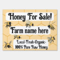 Bees Honeycomb Aviary Bee Farm Bg White Sign | Zazzle