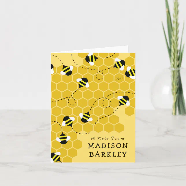 Bees Kid's Cute Beehive Stationary Cards | Zazzle