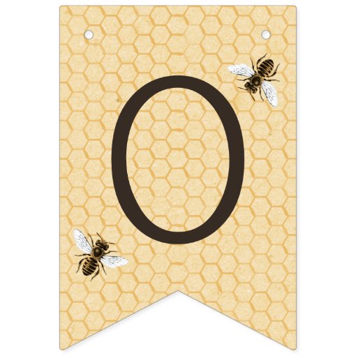 Bees on Honeycomb Congratulations Bunting Flags | Zazzle