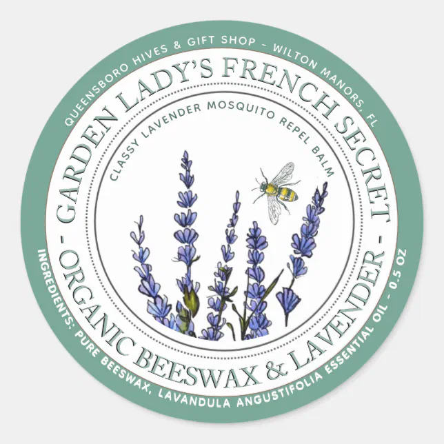 Beeswax Lavender Mosquito Repellant Lotion Bar Bee Classic Round ...
