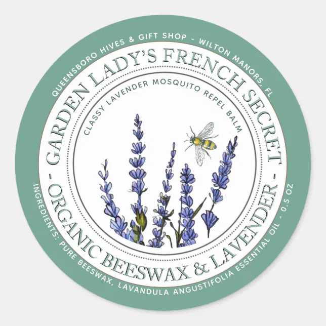 Beeswax Lavender Mosquito Repellant Lotion Bar Bee Classic Round ...