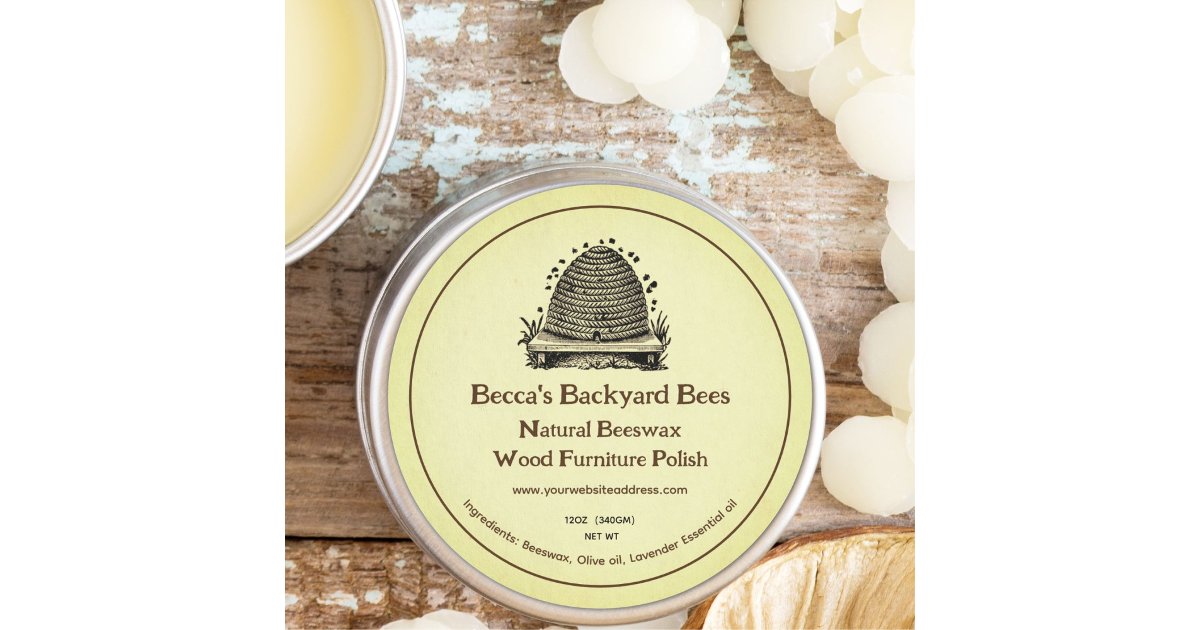 Beeswax Wood Furniture Polish Labels | Zazzle