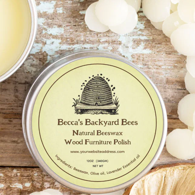 Beeswax Wood Furniture Polish Labels | Zazzle