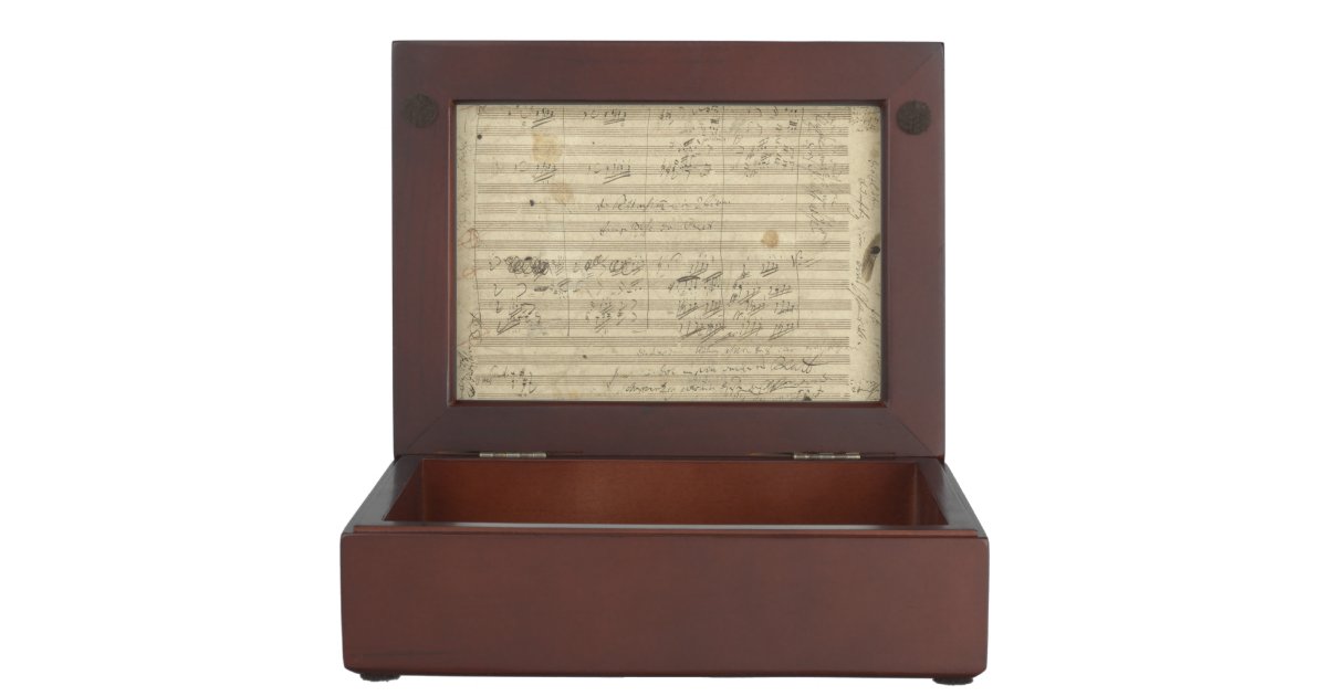 Beethoven 9th Symphony, Music Manuscript Memory Box | Zazzle