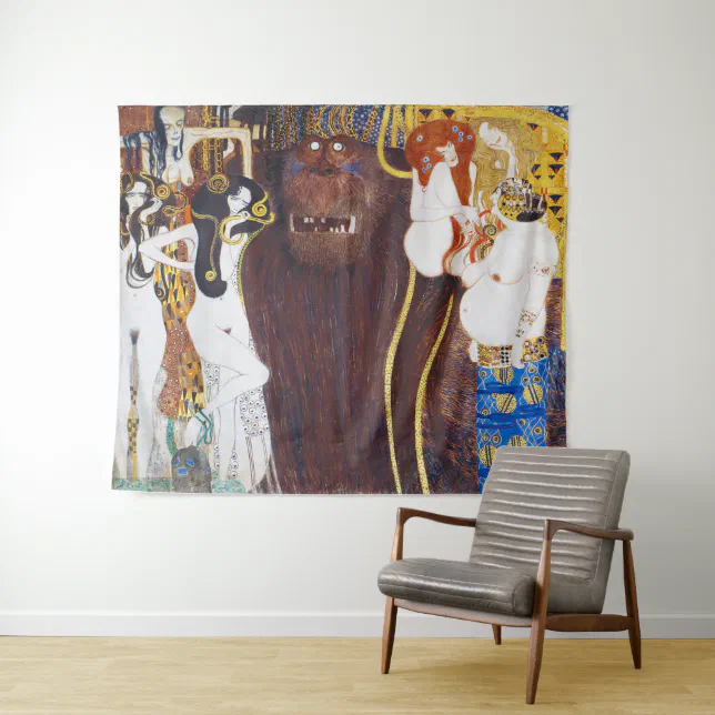Beethoven Frieze(detail), Gustav Klimt Tapestry | Zazzle