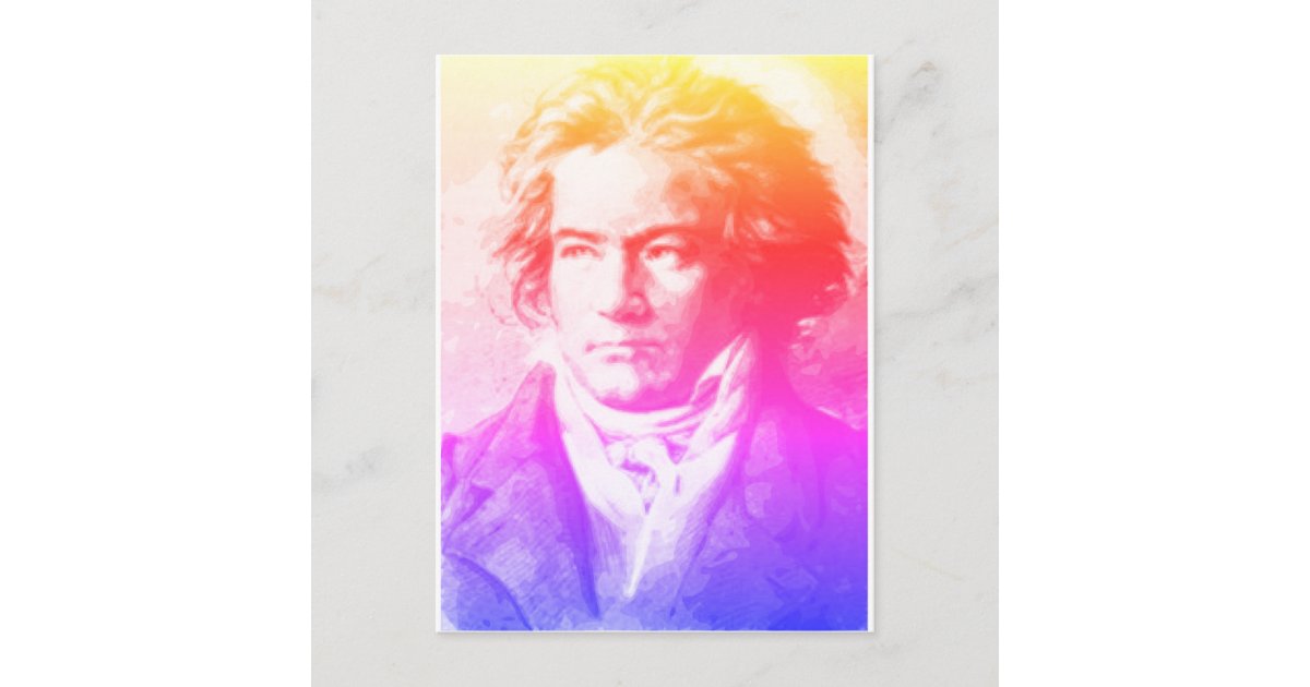 Beethoven In Colors Postcard | Zazzle