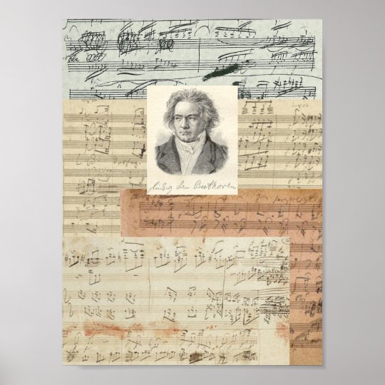 Beethoven Manuscripts Poster | Zazzle.com