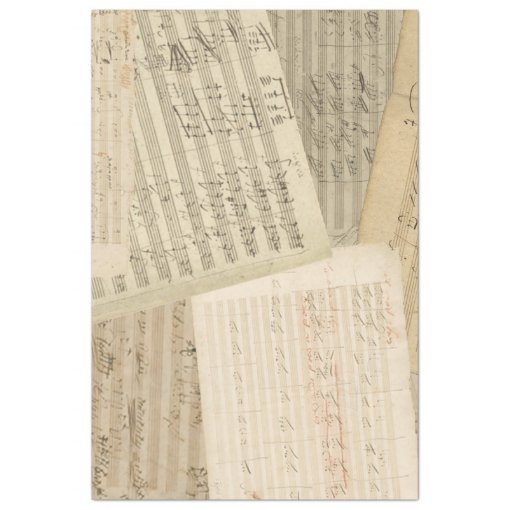 Beethoven Music Manuscript Medley Tissue Paper | Zazzle