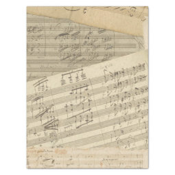 Beethoven Music Manuscript Medley Tissue Paper | Zazzle