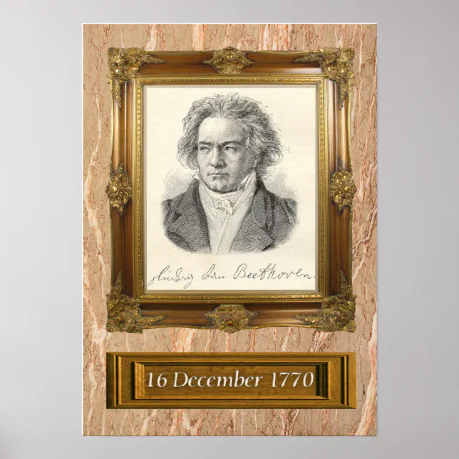 Beethoven Portrait Poster | Zazzle