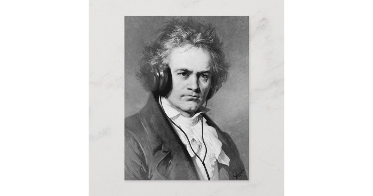 Beethoven Rocks Postcard | Zazzle