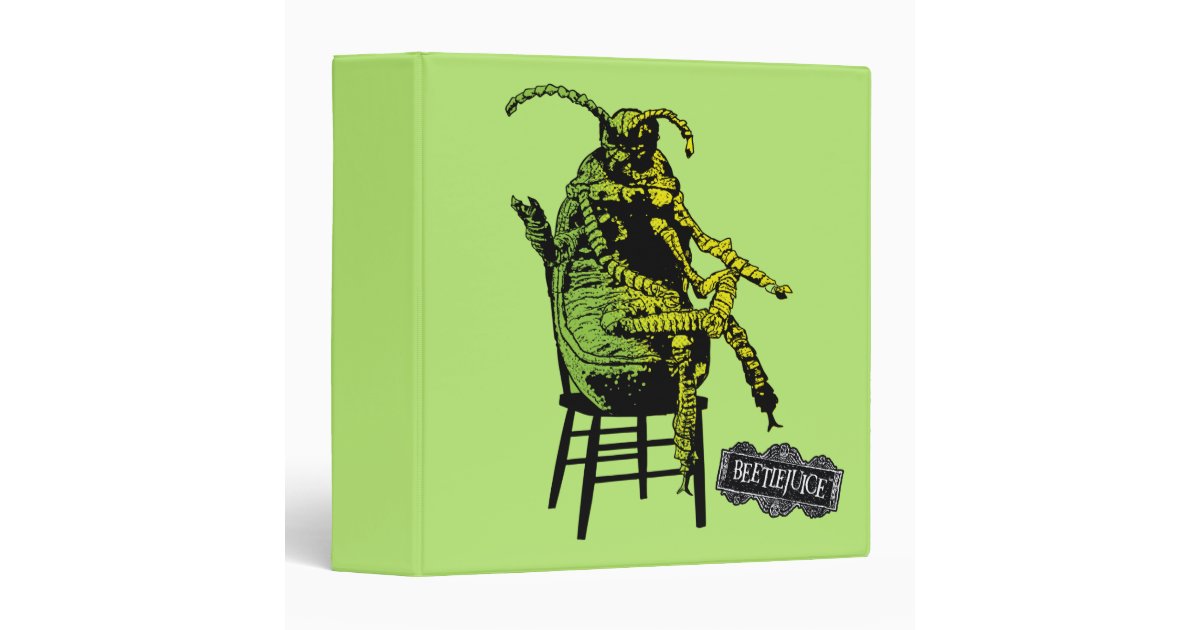 Beetlejuice | Beetle in Chair 3 Ring Binder | Zazzle