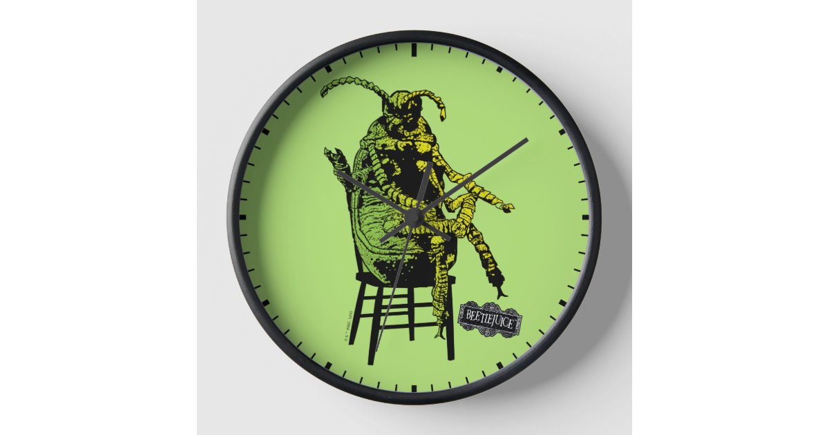 Beetlejuice | Beetle in Chair Clock | Zazzle