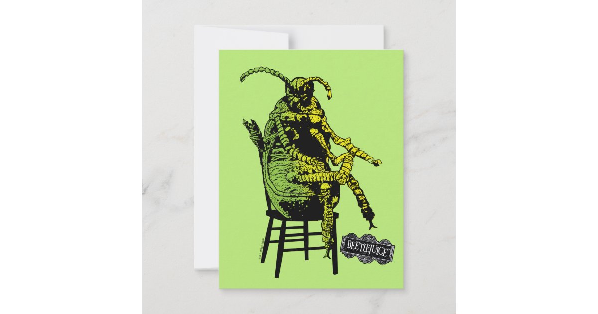 Beetlejuice | Beetle in Chair Note Card | Zazzle