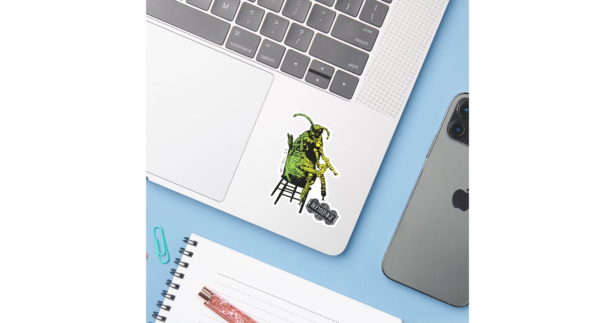 Beetlejuice | Beetle in Chair Sticker | Zazzle