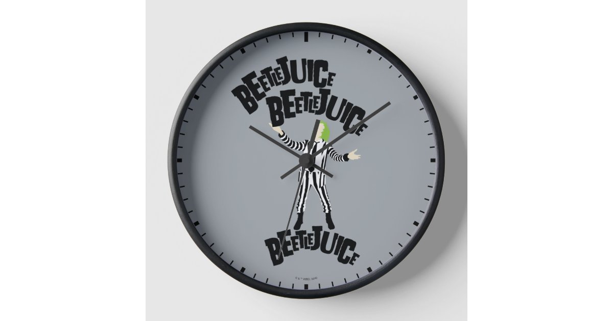 Beetlejuice Beetlejuice Beetlejuice Clock | Zazzle