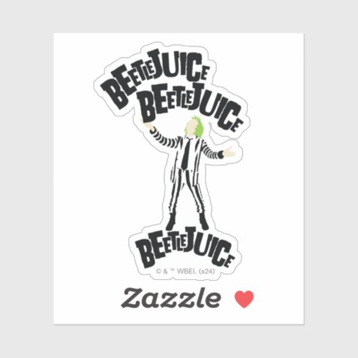 Beetlejuice Beetlejuice Beetlejuice Sticker | Zazzle