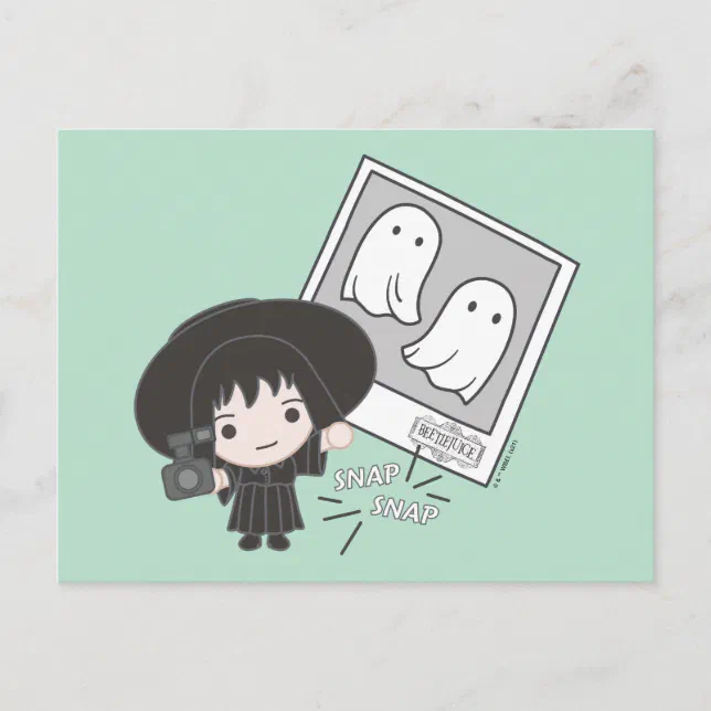 Beetlejuice | Chibi Lydia Ghost Photography Postcard | Zazzle