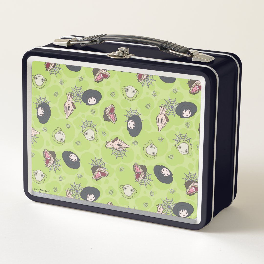 Beetlejuice | Cute Chibi Toss Pattern Metal Lunch Box | Zazzle