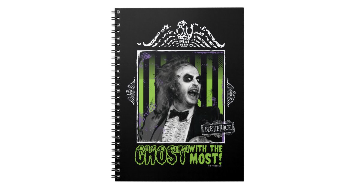 Beetlejuice | "Ghost With The Most" Portrait Notebook | Zazzle