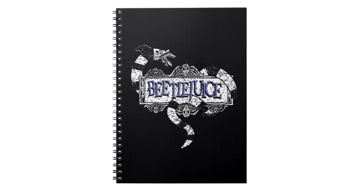 Beetlejuice | Sandworm Coiled on Beetlejuice Logo Notebook | Zazzle