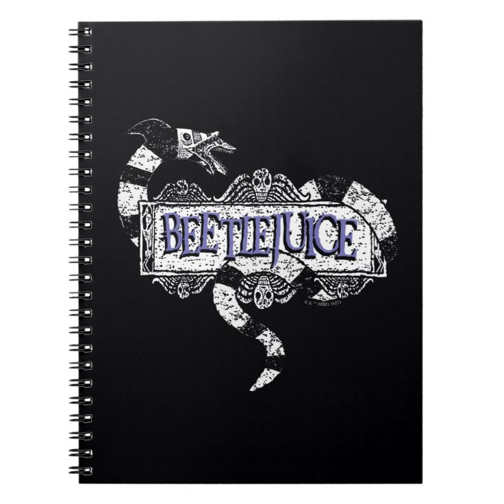 Beetlejuice | Sandworm Coiled on Beetlejuice Logo Notebook | Zazzle
