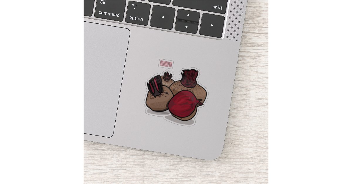 Beetroot cartoon illustration sticker | Zazzle