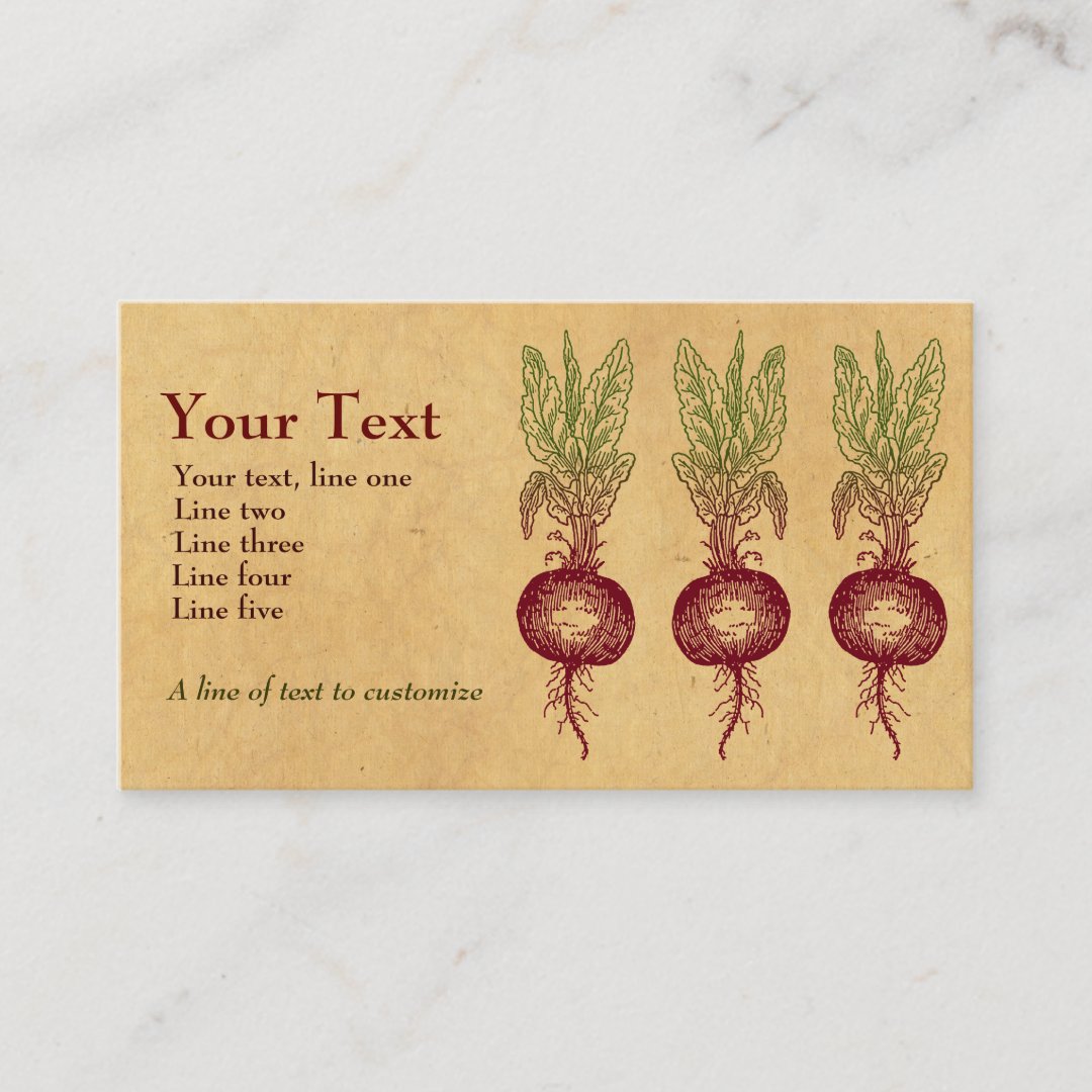 Beets Customizable Business Card | Zazzle