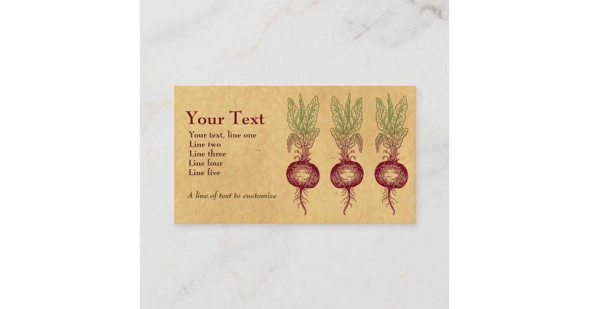 Beets Customizable Business Card | Zazzle