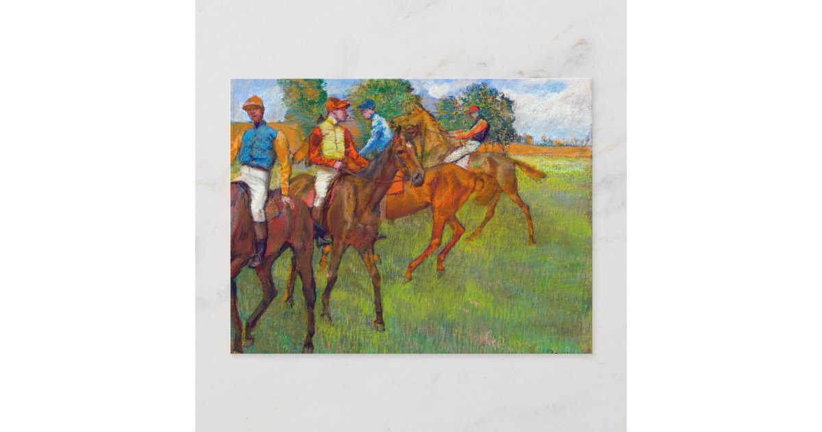 Before the Race by Edgar Degas Postcard | Zazzle