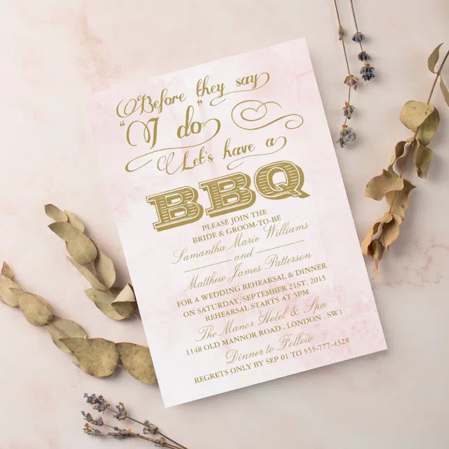 Before They Say I Do Lets Have A BBQ! Invitation | Zazzle