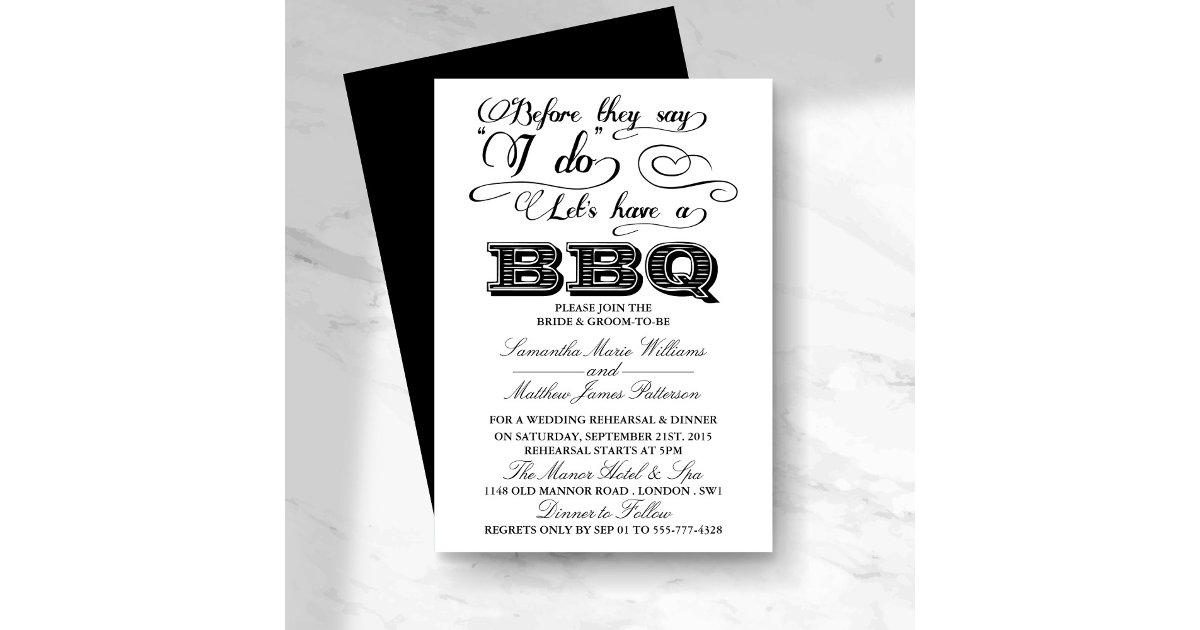 Before They Say I Do Lets Have A BBQ! Invitation | Zazzle