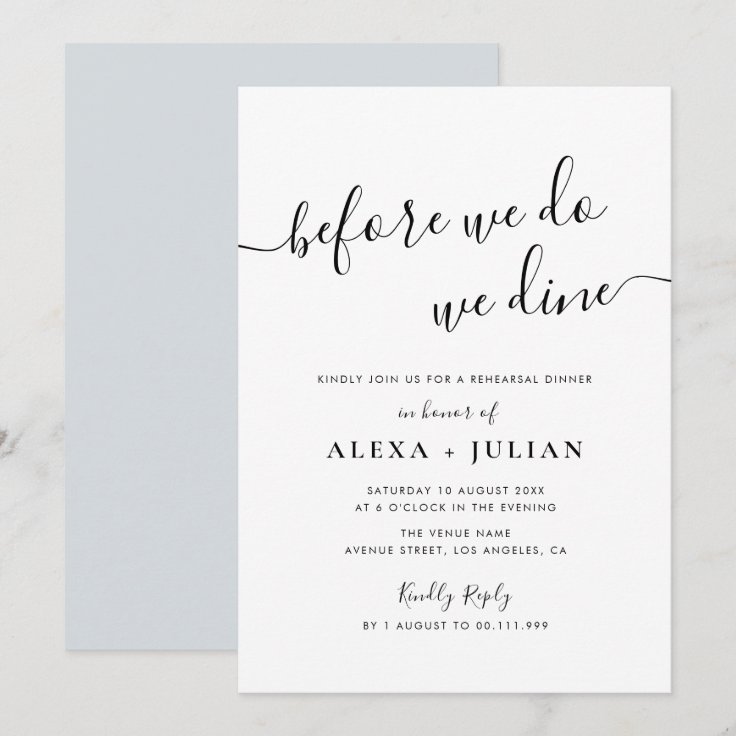 before we do rehearsal dinner invitation | Zazzle