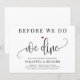 Before we do we dine calligraphy rehearsal dinner invitation | Zazzle