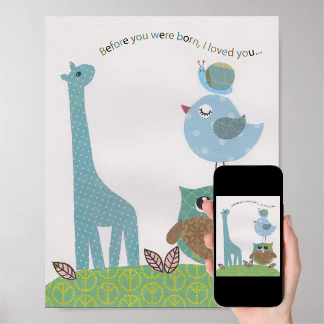 Before you were born, I loved you Nursery wall art | Zazzle