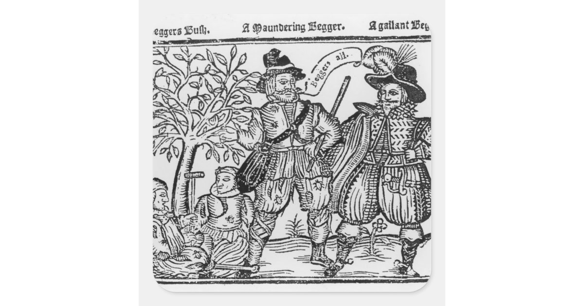 Beggars All Square Sticker | Zazzle